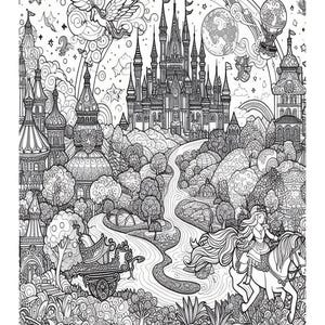 Magical World Coloring Pages for Adults: 25 Printable Designs (PDF ...