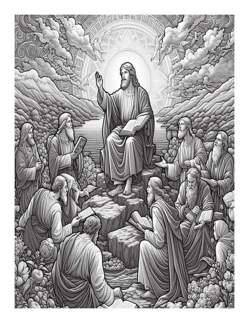 ONLY 1 LEFT in Stock! the Bible Grayscale Coloring Book for Adults ...