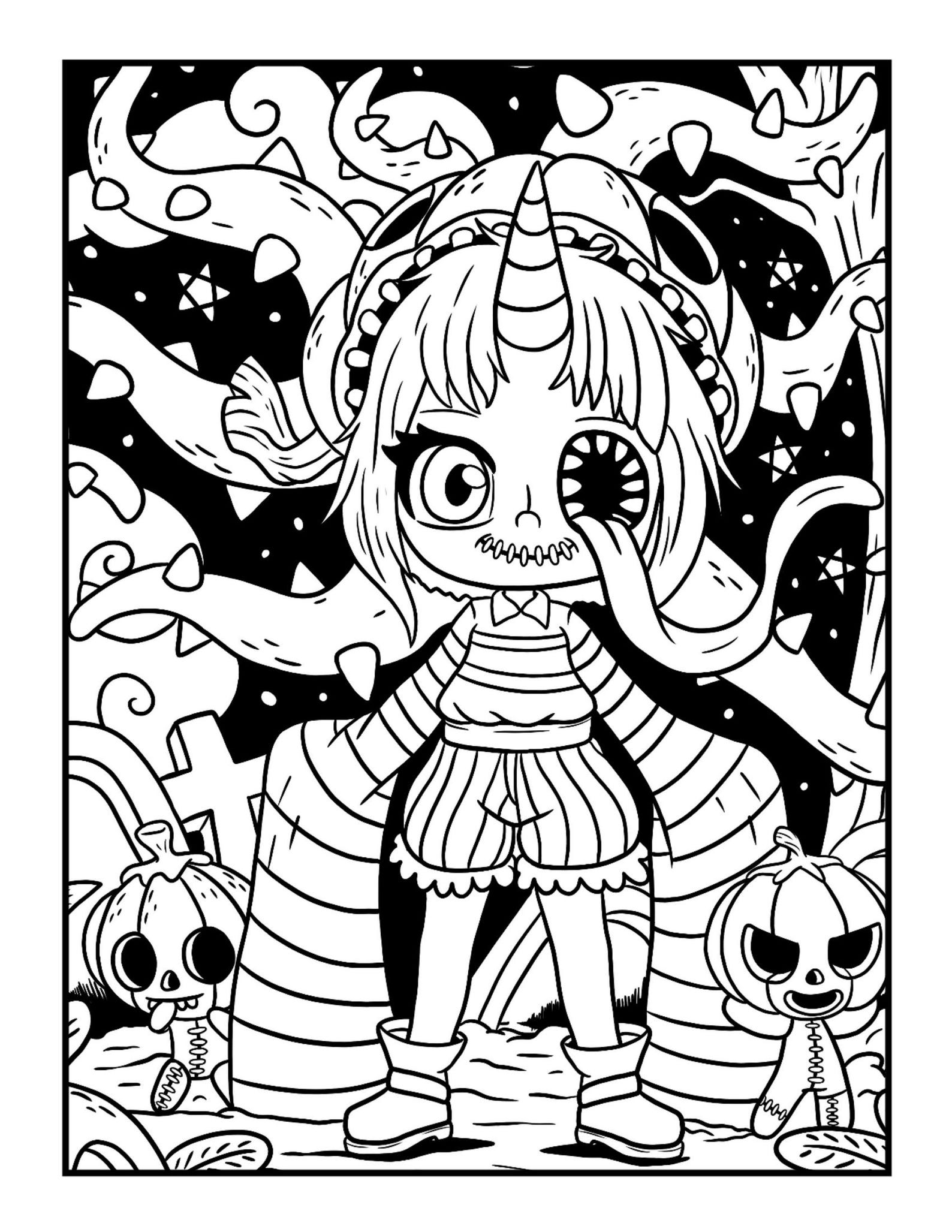 Spooky Horror Coloring Pages: 25 Printable Designs (digital Download ...