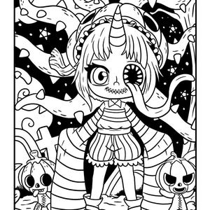 Spooky Horror Coloring Pages: 25 Printable Designs (digital Download ...