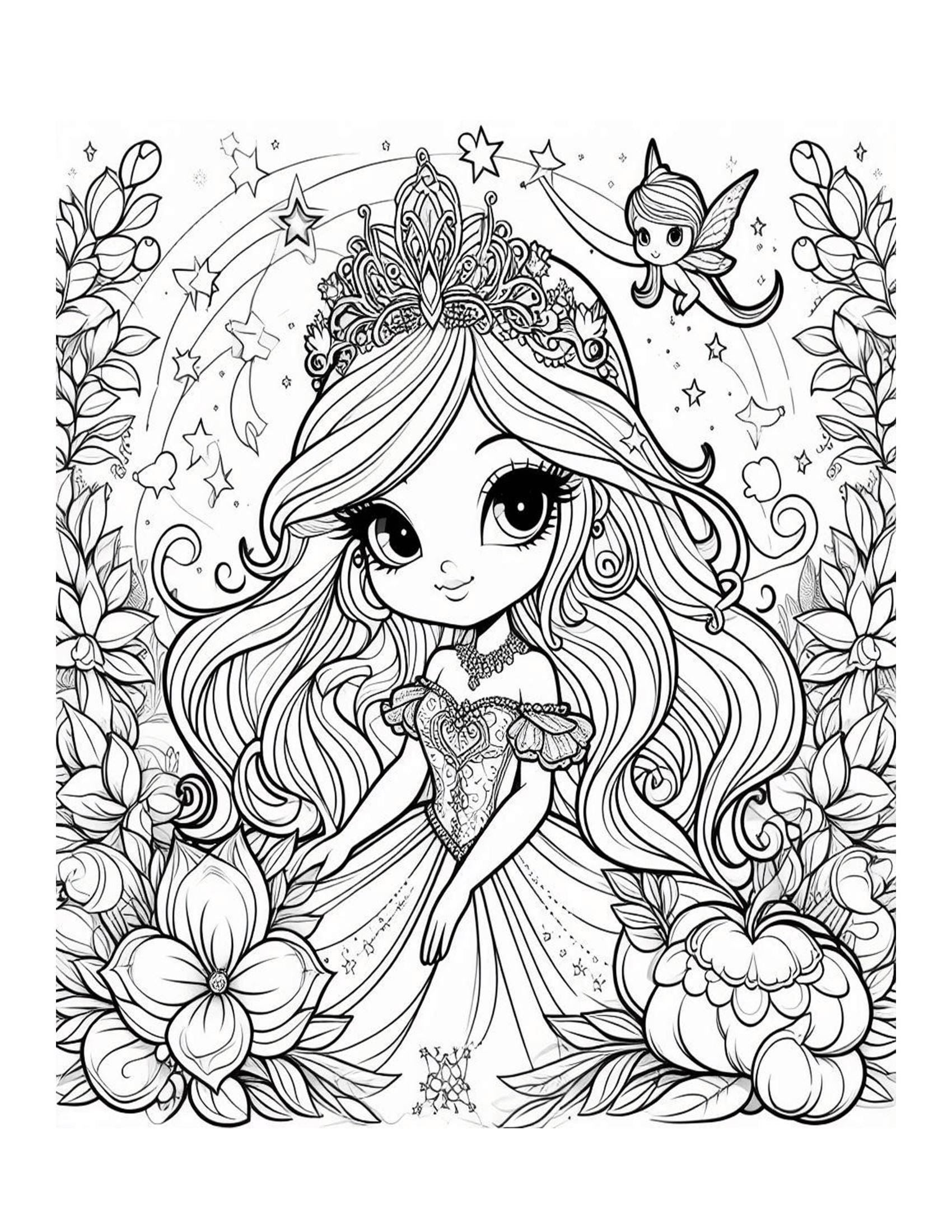 Magical Princess Coloring Pages for Adults: 25 Printable Designs - Etsy