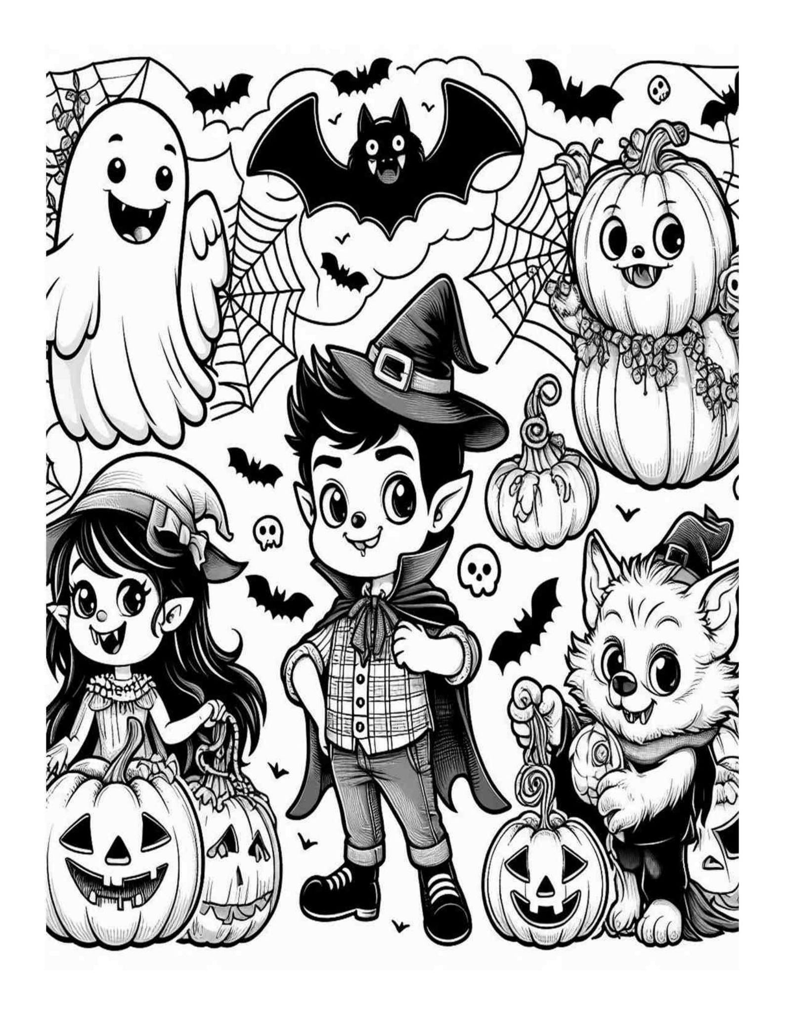 Creepy Halloween Coloring Pages for Adults: 25 Digital Prints - Etsy