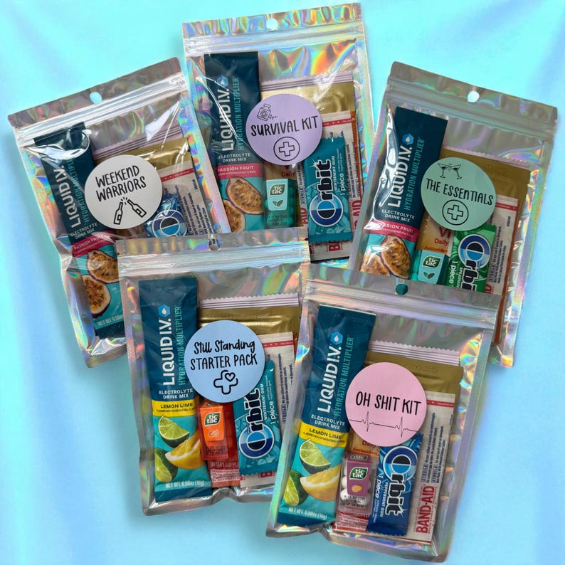 Wedding Recovery Kit: Liquid IV, Eye Patches, Gum - Etsy