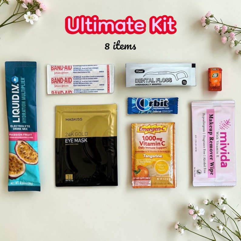 Wedding Recovery Kit: Liquid IV, Eye Patches, Gum - Etsy