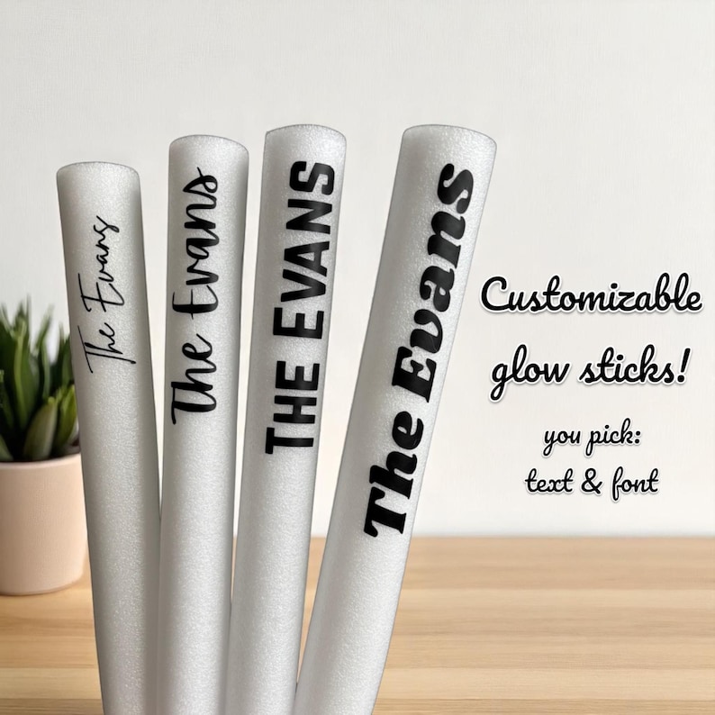 Personalized LED Foam/glow Sticks - Etsy