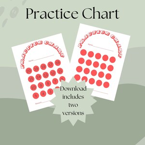 Practice Chart | Reward Chart | Printable - Numbered - Etsy