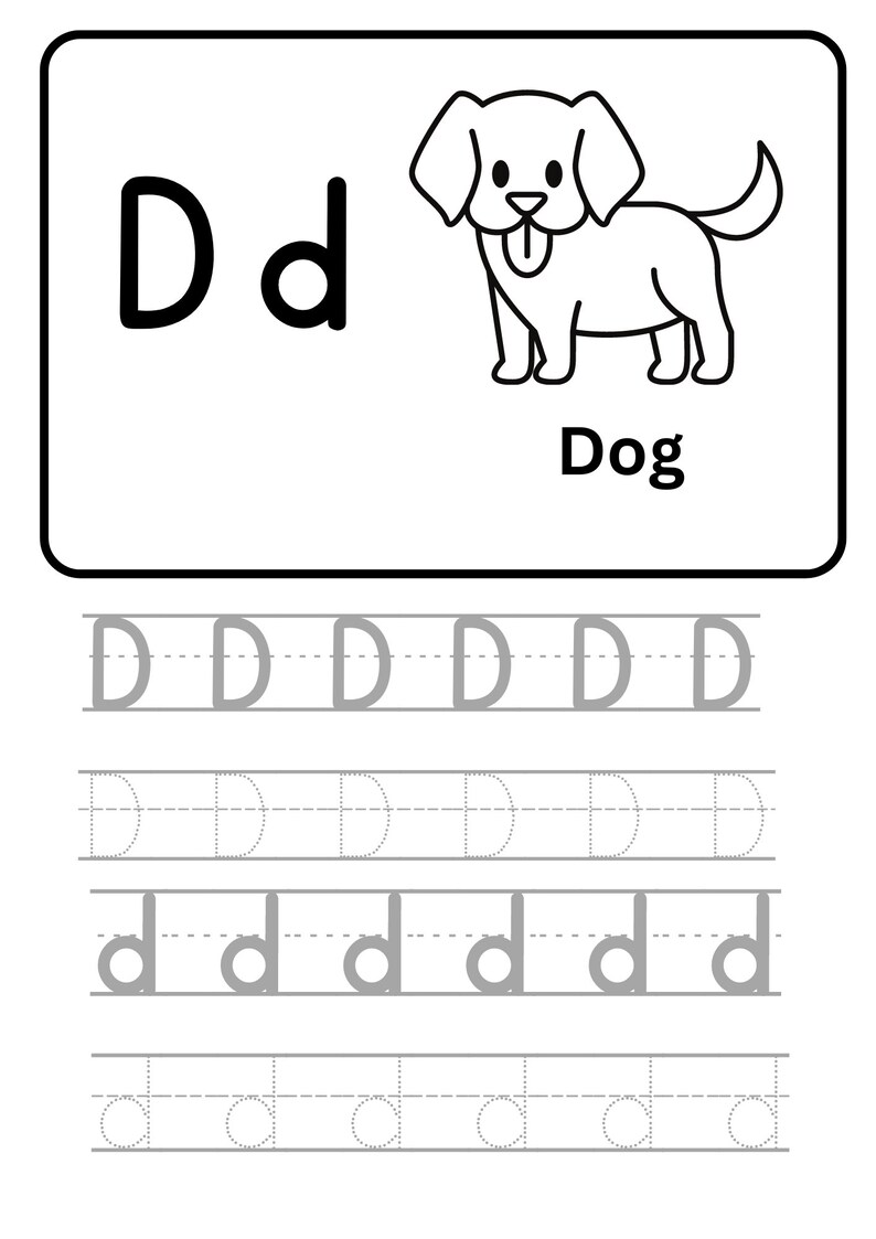 Learn to Write Simple Alphabet and Color the Object - Etsy