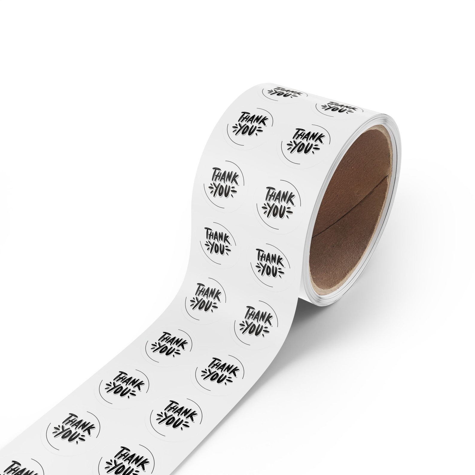Thank You Sticker Roll Simple Sticker Round Sticker Label Rolls - Etsy
