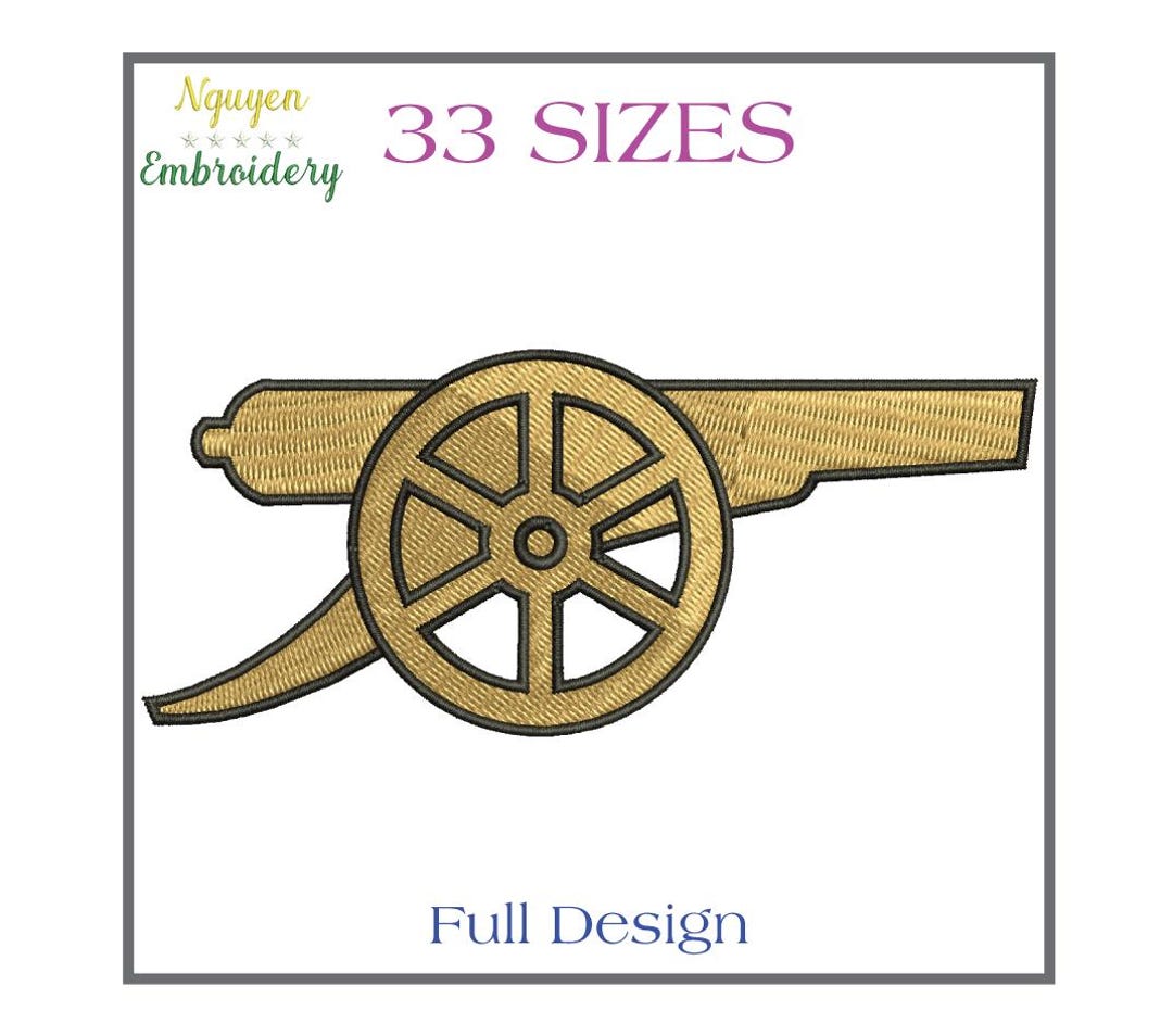 Logo Arsenal Embroidery With 33 Sizes, Arsenal Designs Embroidery ...