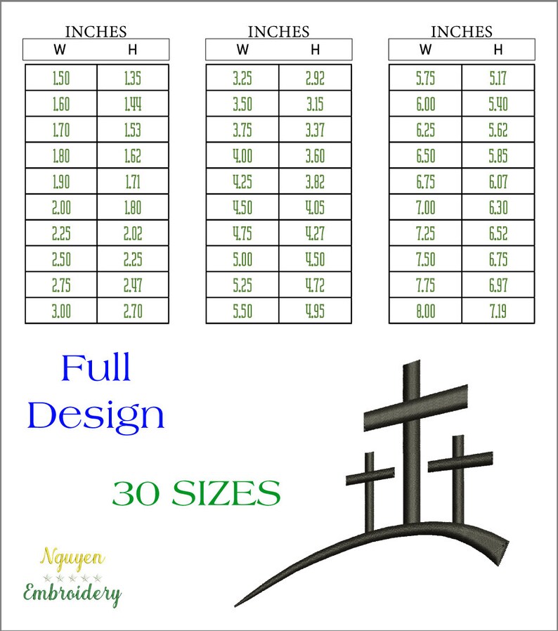 Three Crosses Embroidery Design Bundle: Christian Religious (digital ...