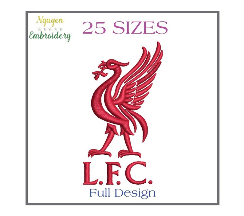 Liverpool Designs Embroidery With 25 Sizes, Mini Liverpool Designs ...