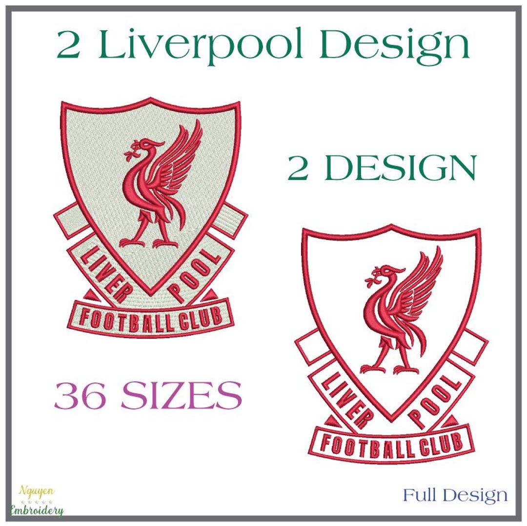 Liverpool Embroidery 2 Designs With 18 Sizes, Liverpool Designs ...