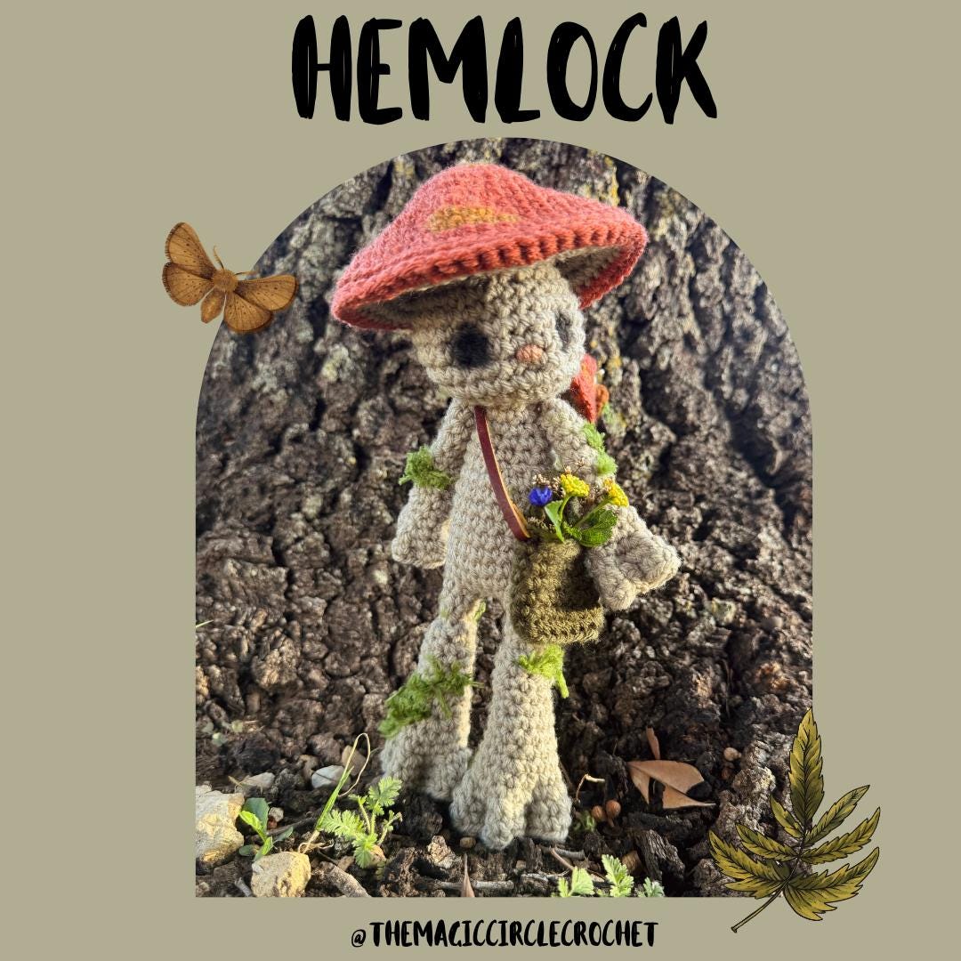 Hemlock Mushroom Forest Forager Crochet Pattern PDF Digital Download - Etsy