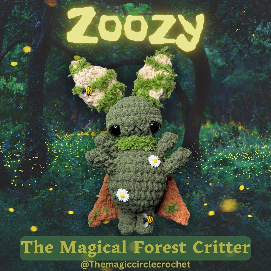 Zoozy the Magical Forest Critter Crochet Pattern Moth PDF Digital ...