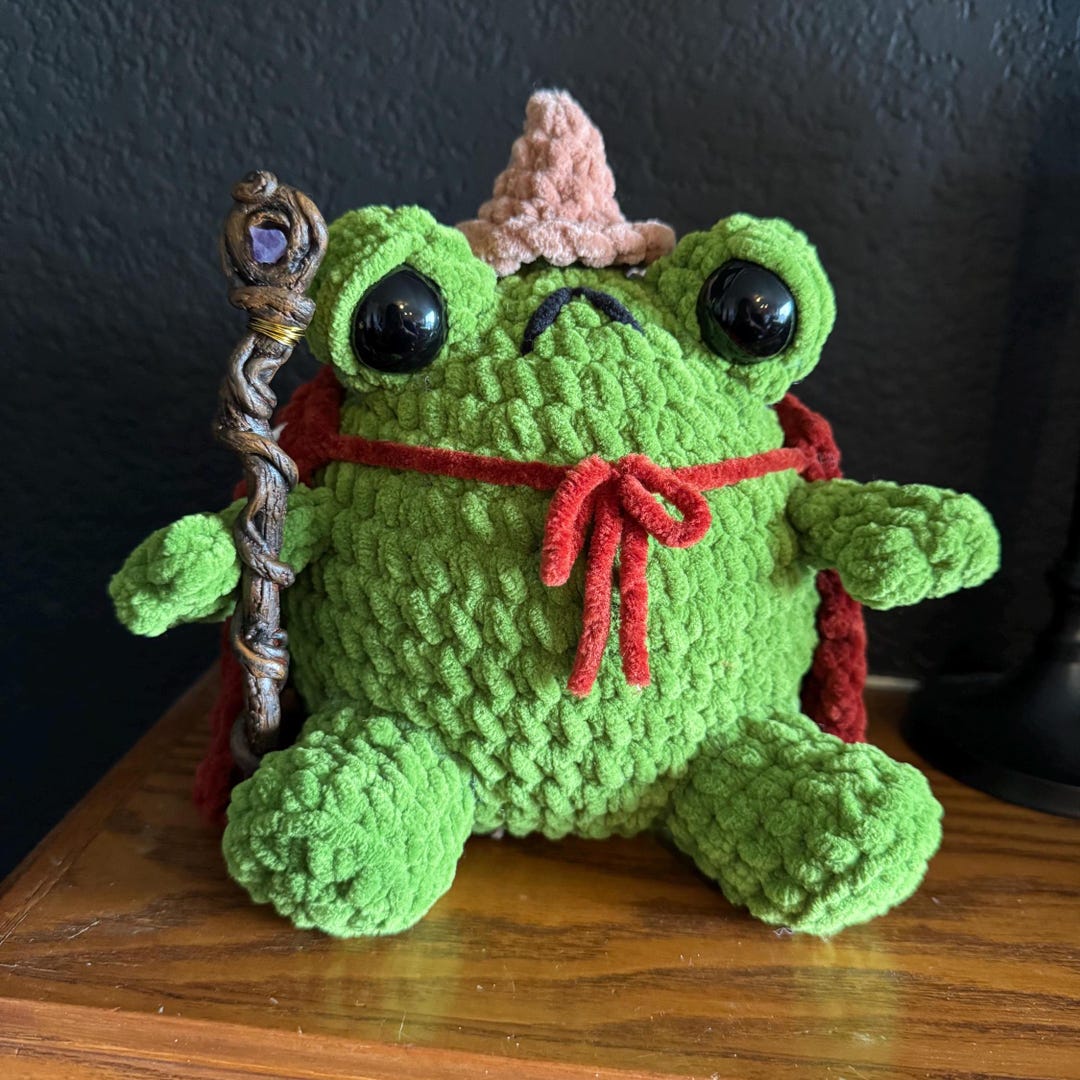 Crochet Frog Mage Pattern Updated Version. Froggy Mage. Amigurumi Frog ...