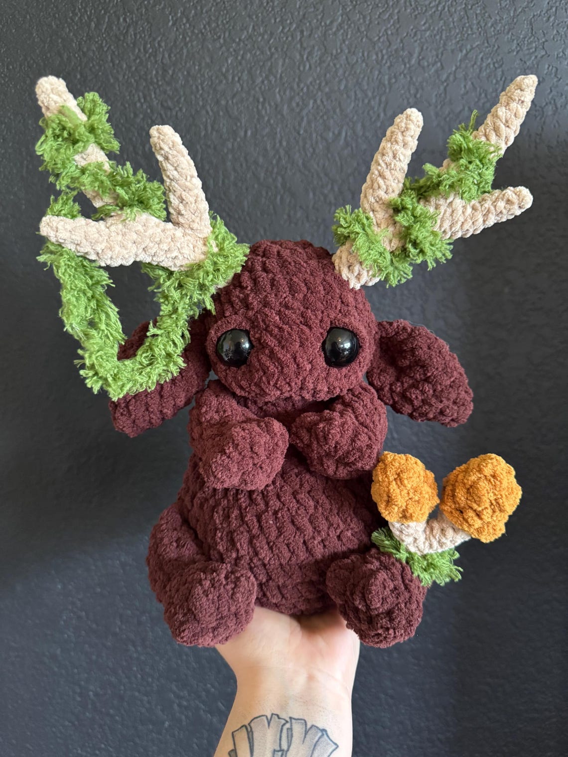 Oaken Antlered Forest Spirit Deity Mossy Creature Pattern. PDF English ...
