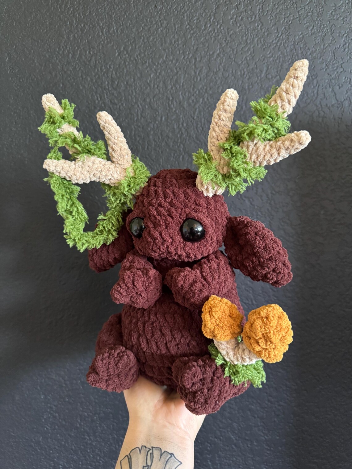 Oaken Antlered Forest Spirit Deity Mossy Creature Pattern. PDF English ...