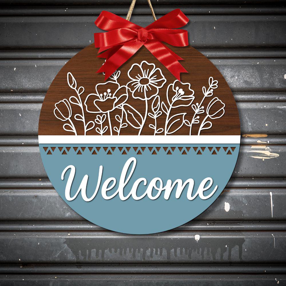 Wildflower Welcome Sign SVG, Laser Cut File (digital Download) - Etsy
