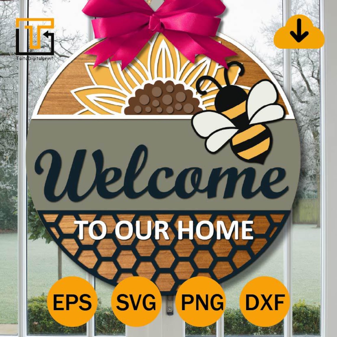 Bee Welcome Sign Decor ,boho Bee Home Sweet Home Sign,template, Cricut ...