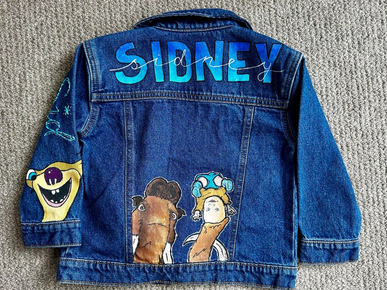Custom Hand Painted Denim Jacket | Girls Custom Denim Jacket | Boys ...
