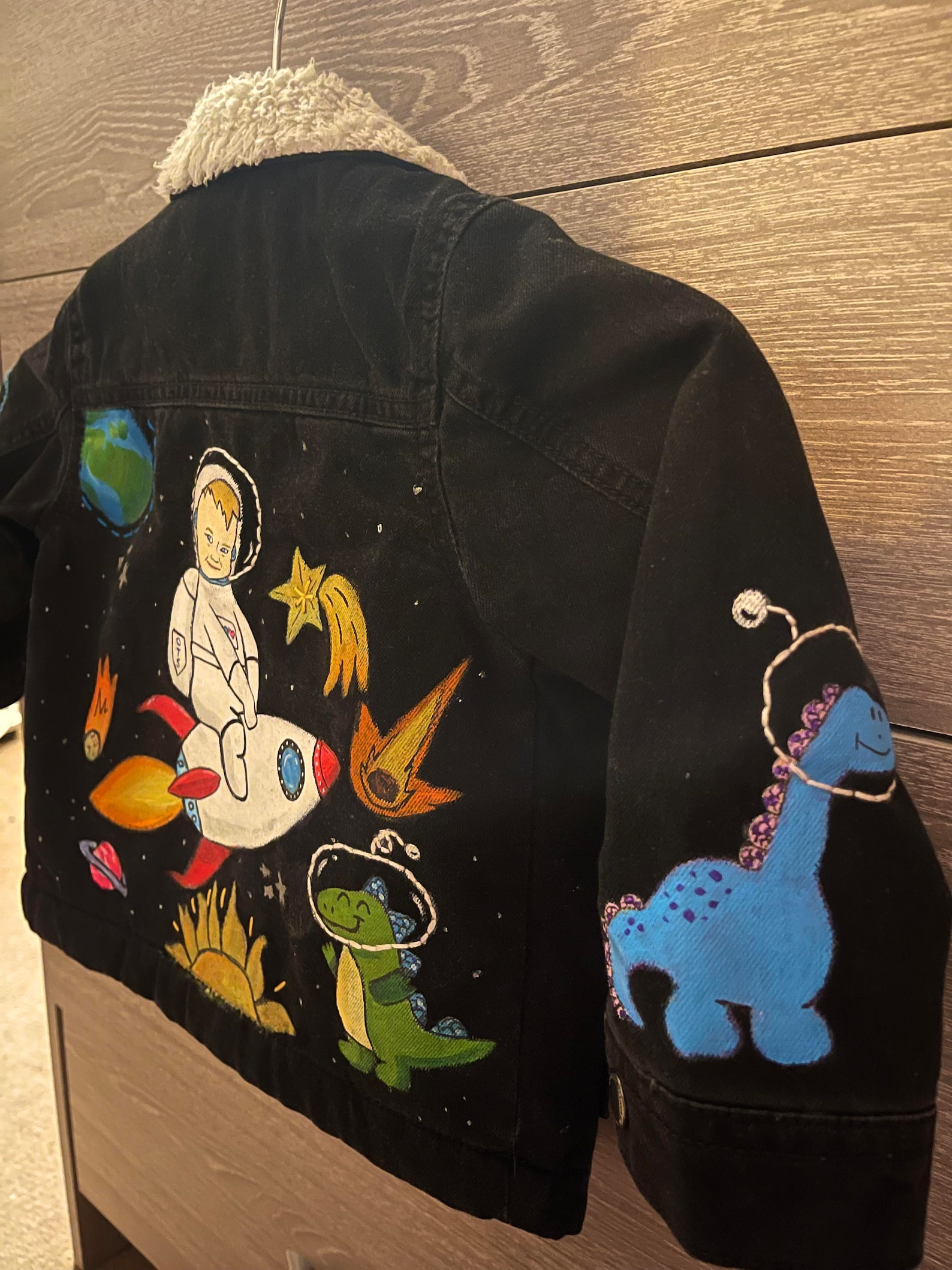Custom Hand Painted Denim Jacket | Girls Custom Denim Jacket | Boys ...