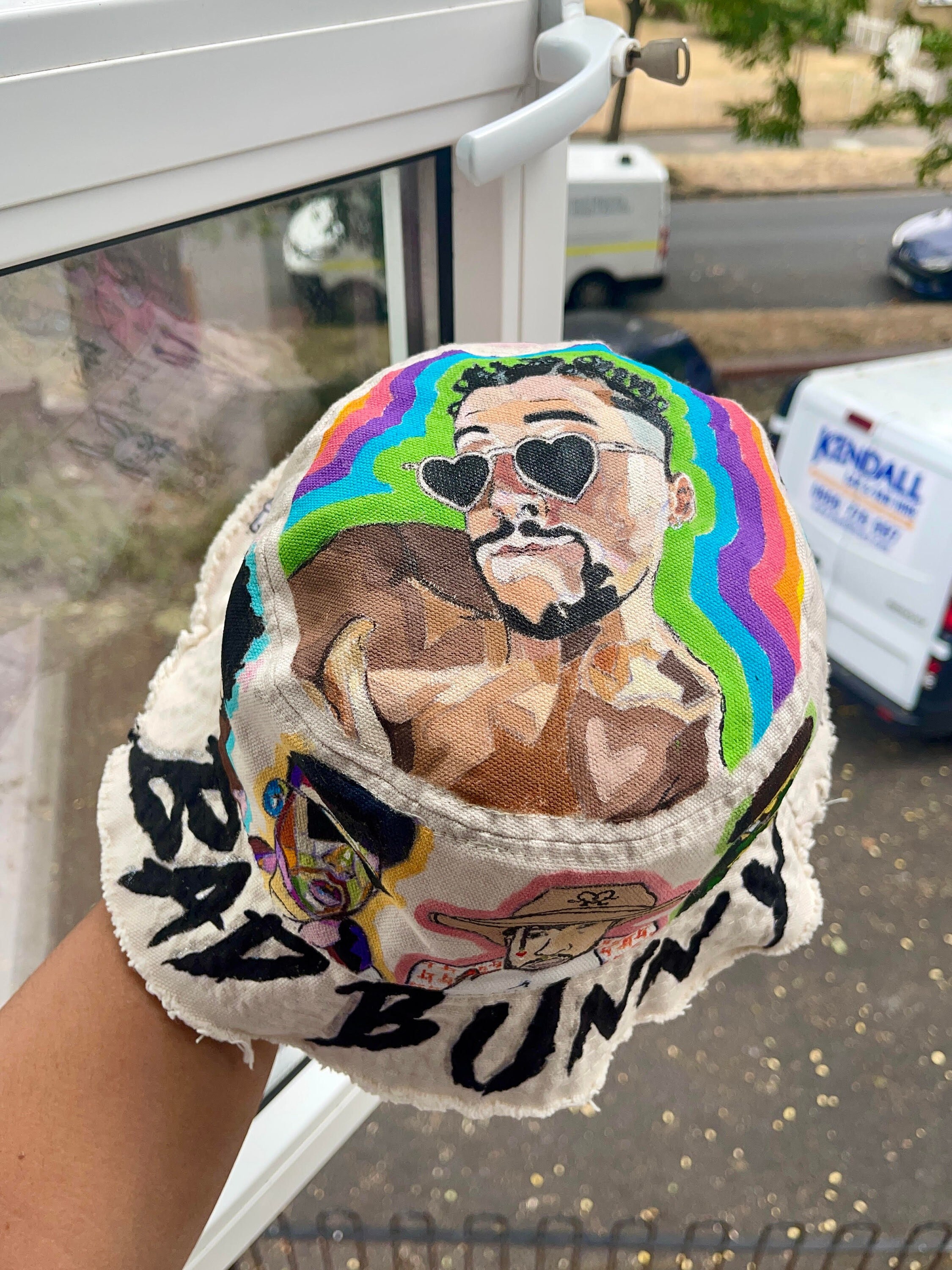 Custom Hand Painted Bucket Hat | Celebrity Custom Hat | Concert Custom ...