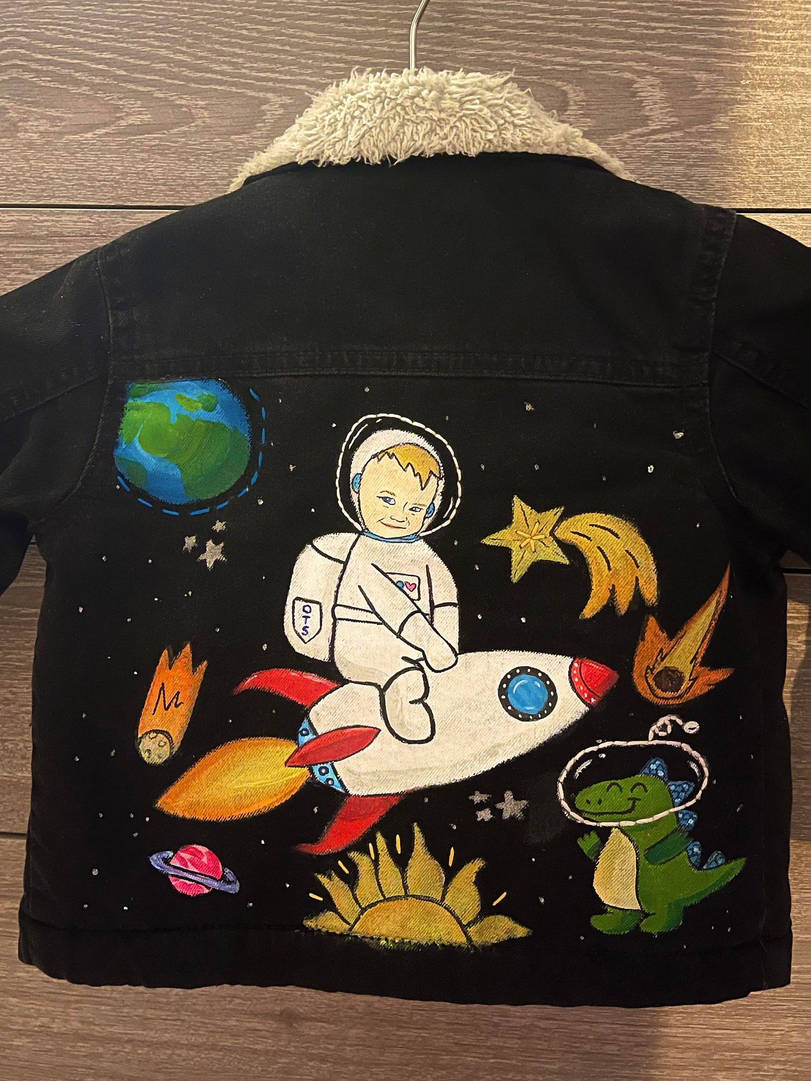 Custom Hand Painted Denim Jacket | Girls Custom Denim Jacket | Boys ...