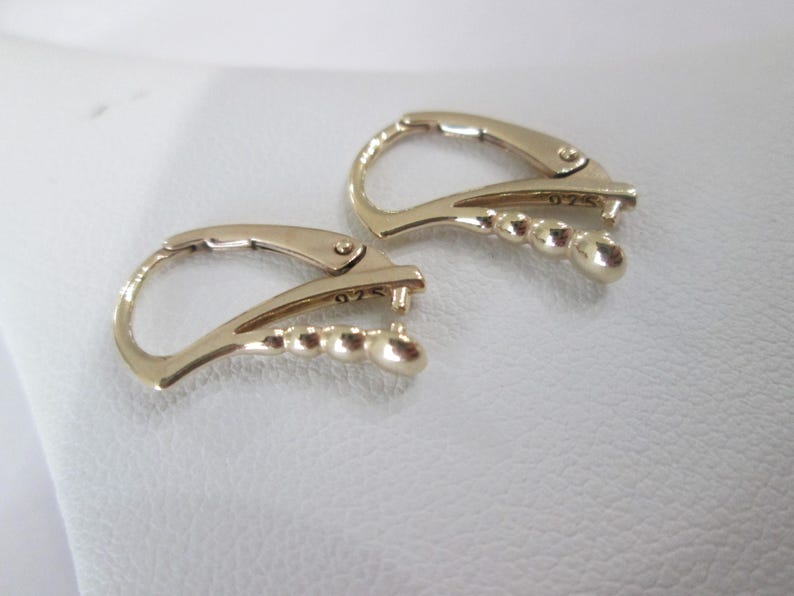 VERMEIL LEVERBACKS !! Sterling Silver Leverbacks ~ Inclusive Pinch Bail ...