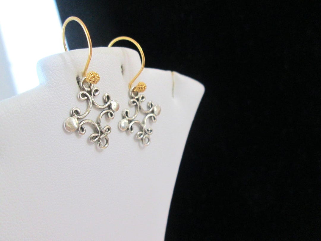 FANCY FILIGREE !! Sterling Silver Connectors ~ 2 Pieces ~ 18 Mm Length ...