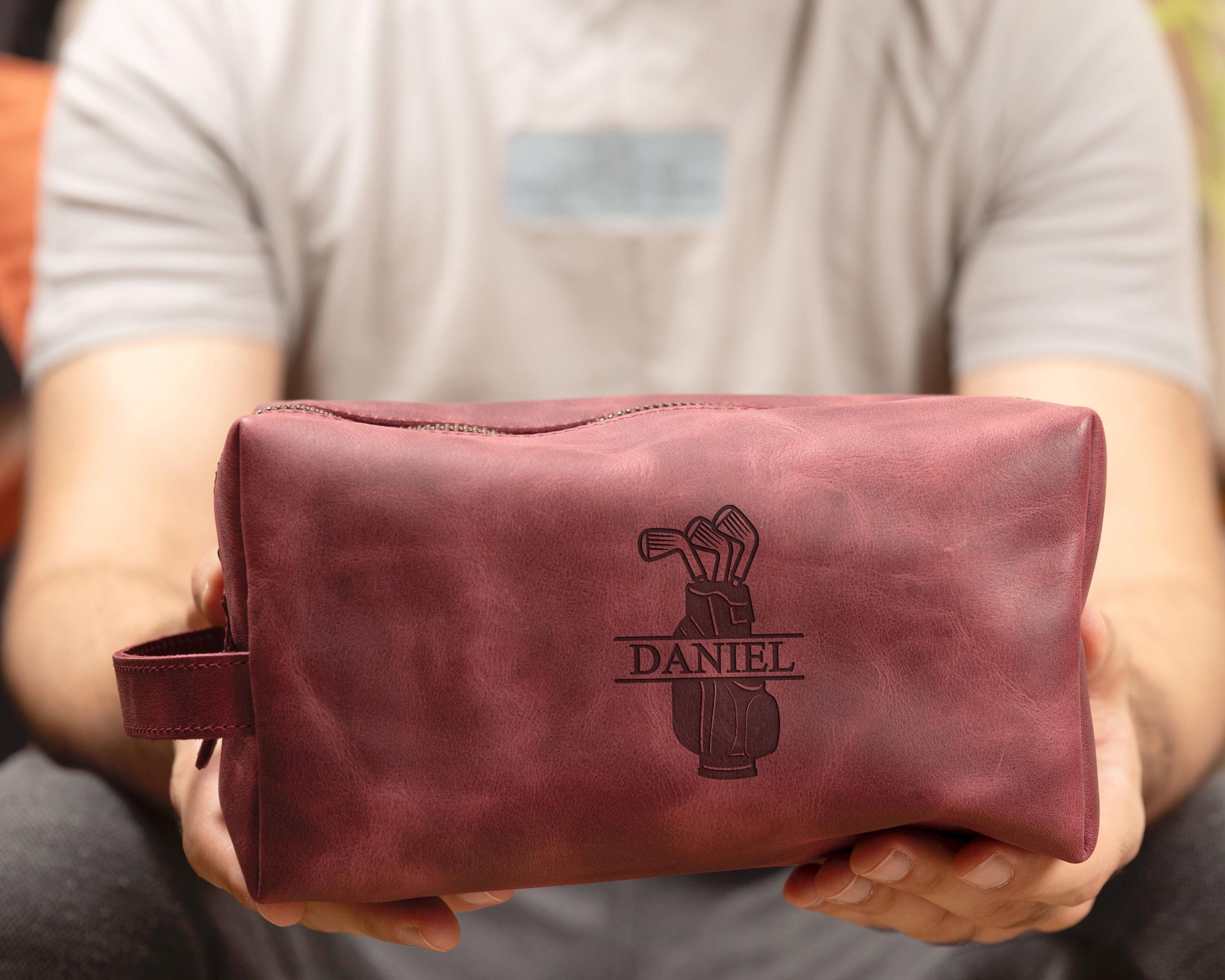 Monogrammed Golf Leather Dopp Kit - Personalized Gift - Etsy