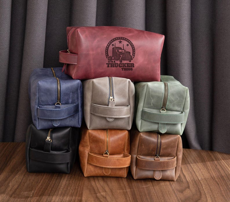 Monogrammed Golf Leather Dopp Kit - Personalized Gift - Etsy
