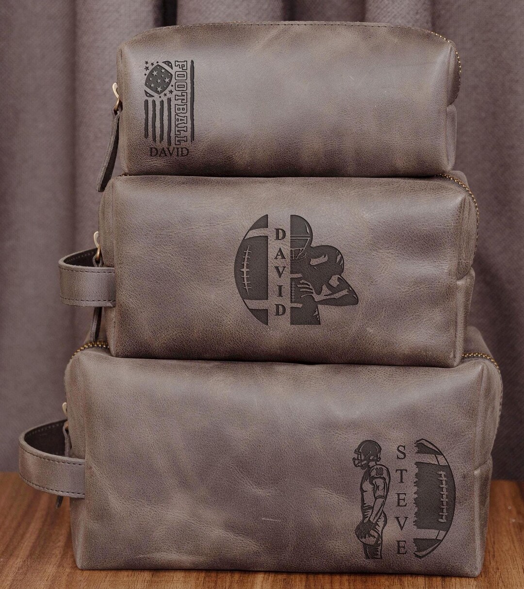 American Football Dopp Kit Gift for Lover Fan Dad Husband Grandpa Coach ...