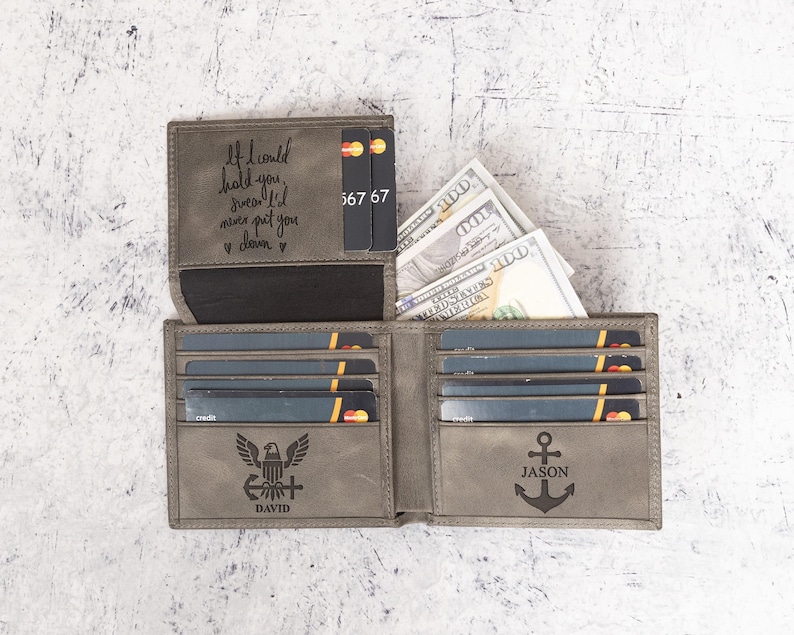 Personalized Leather Trucker Wallet - Western Style Gift - Etsy