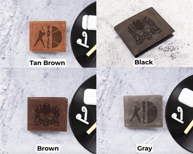 Personalized Leather Trucker Wallet - Western Style Gift - Etsy