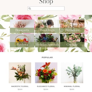 Florist Website Template, Modern and User-friendly Design for Florists ...