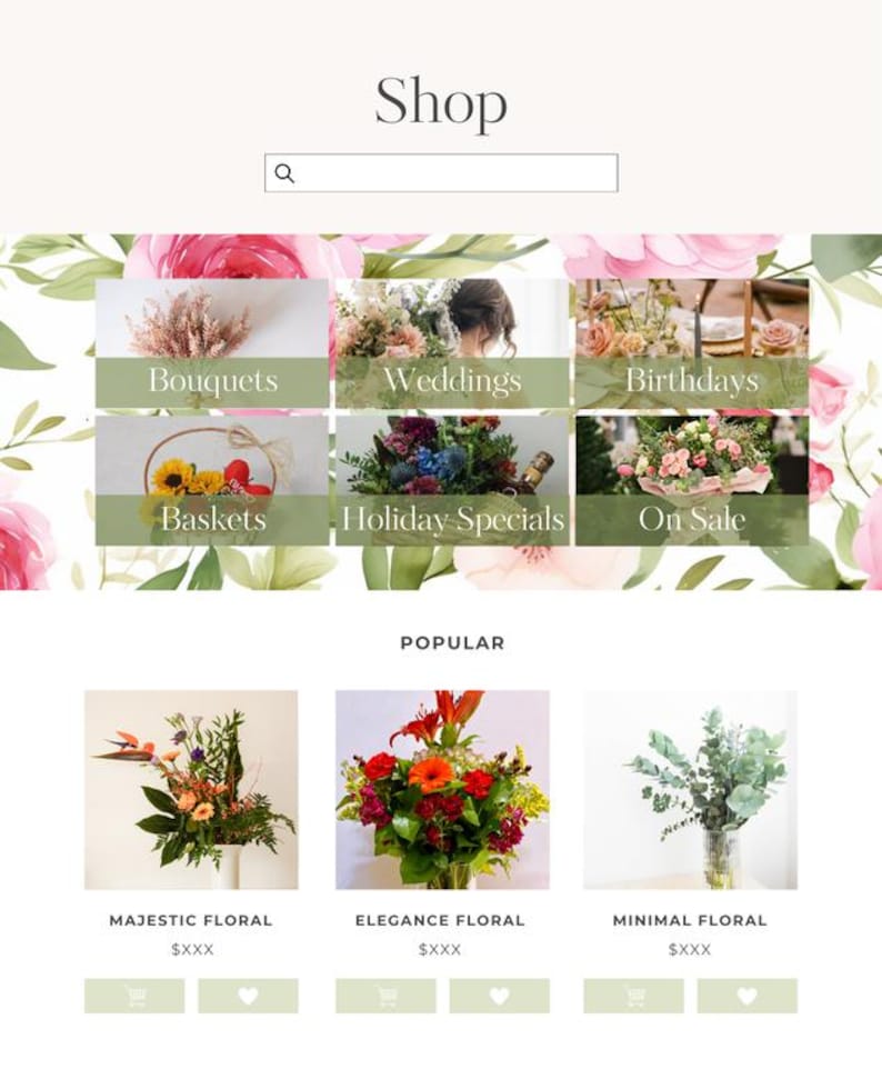 Florist Website Template, Modern and User-friendly Design for Florists ...