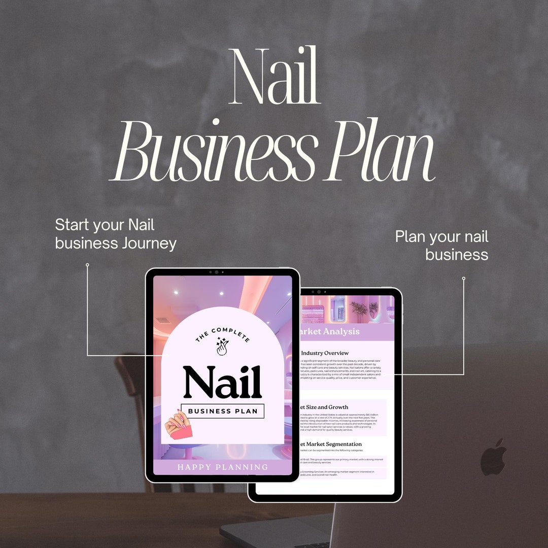 NAIL BUSINESS PLAN Template, Editable Digital Nail Business Plan Template, Nail Salon Startup ...