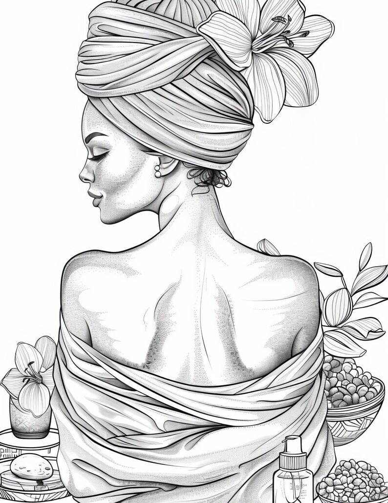 Spa Day Coloring Book for Kids, Fun Relaxing Spa Coloring Pages ...