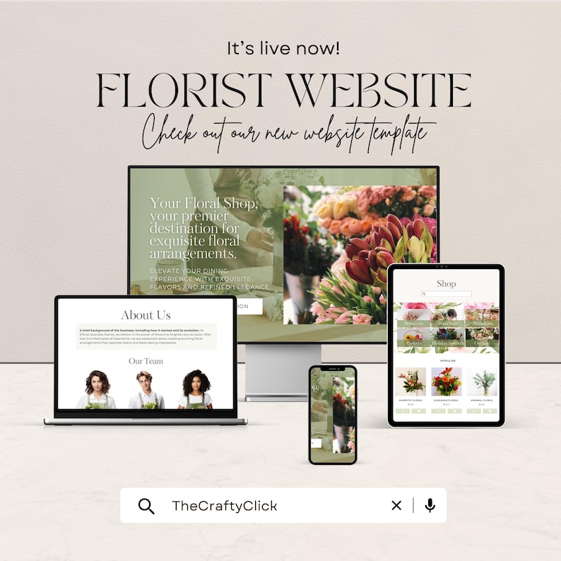 Florist Website Template, Modern and User-friendly Design for Florists ...