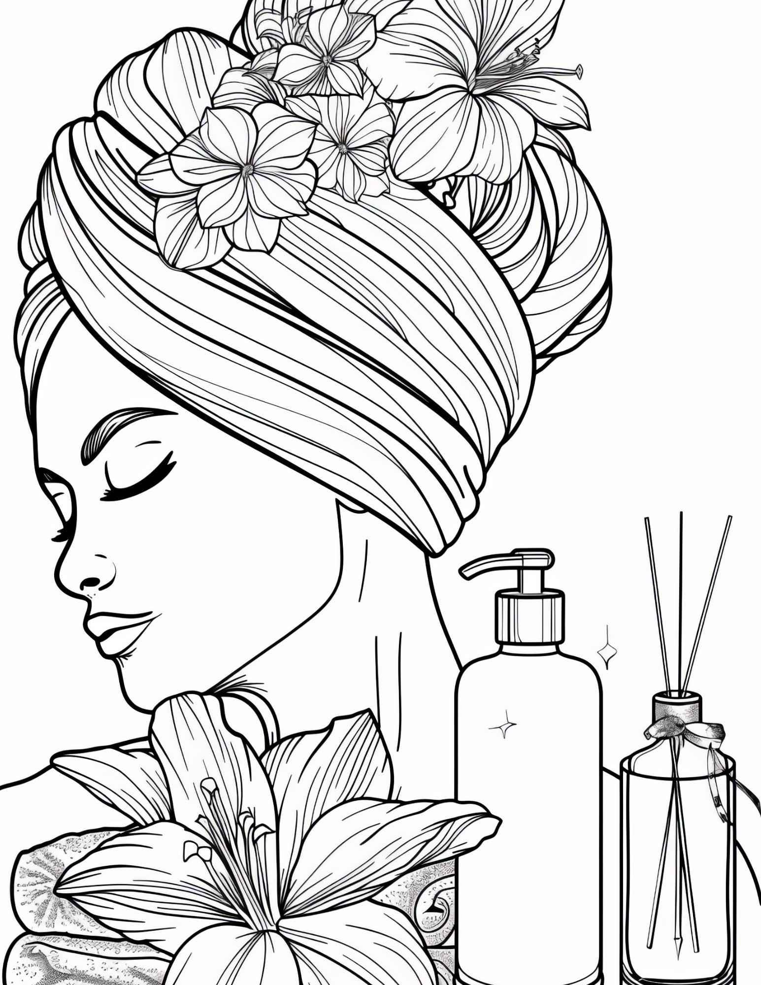 Spa Day Coloring Book for Kids, Fun Relaxing Spa Coloring Pages ...