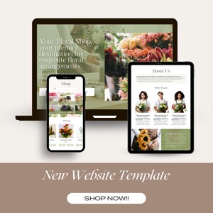 Florist Website Template, Modern and User-friendly Design for Florists ...