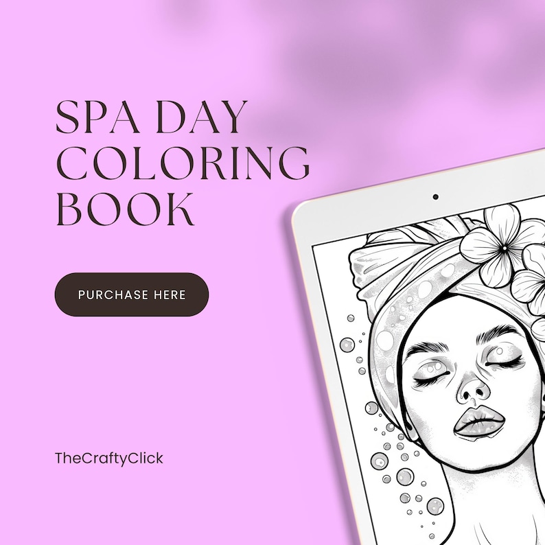Spa Day Coloring Book for Kids, Fun Relaxing Spa Coloring Pages ...
