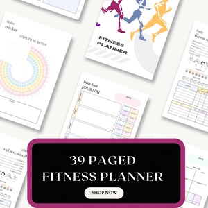 Digital Fitness Planner, Printable Workout and Diet Tracker, Get ...