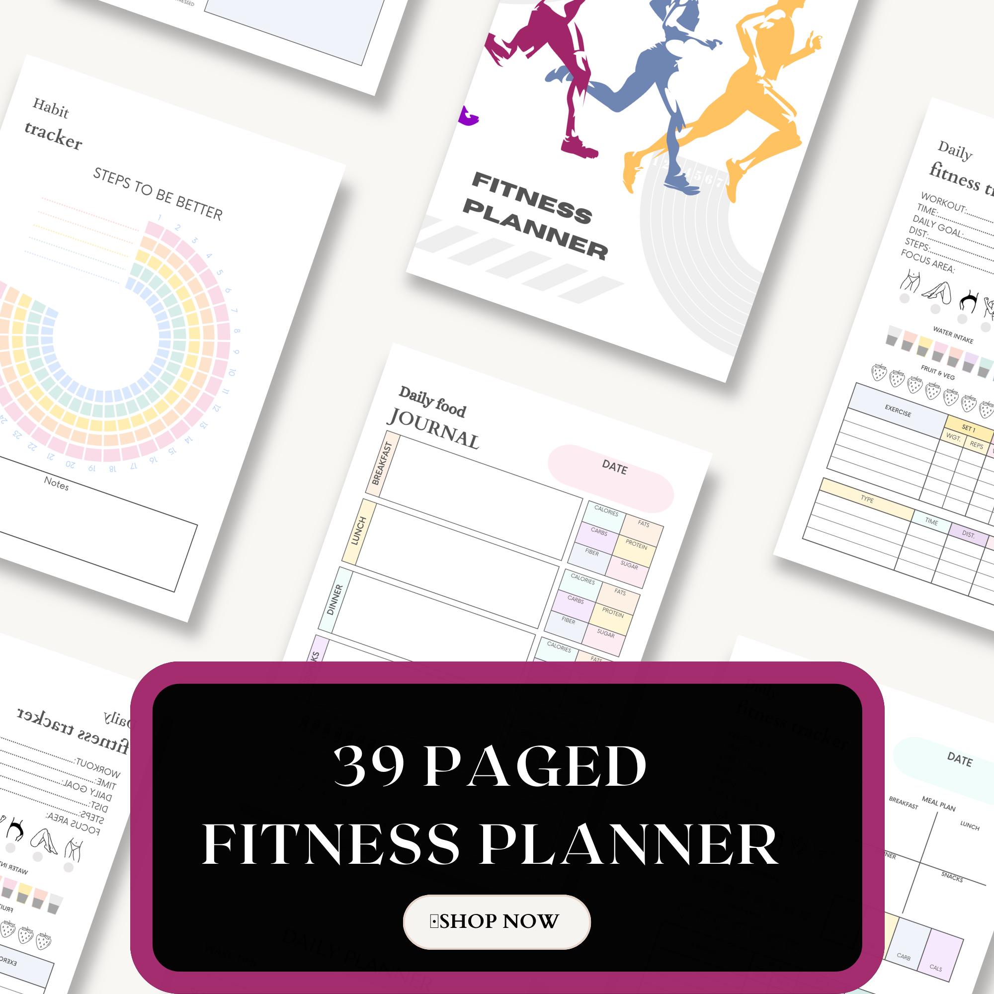 Digital Fitness Planner, Printable Workout and Diet Tracker, Get ...