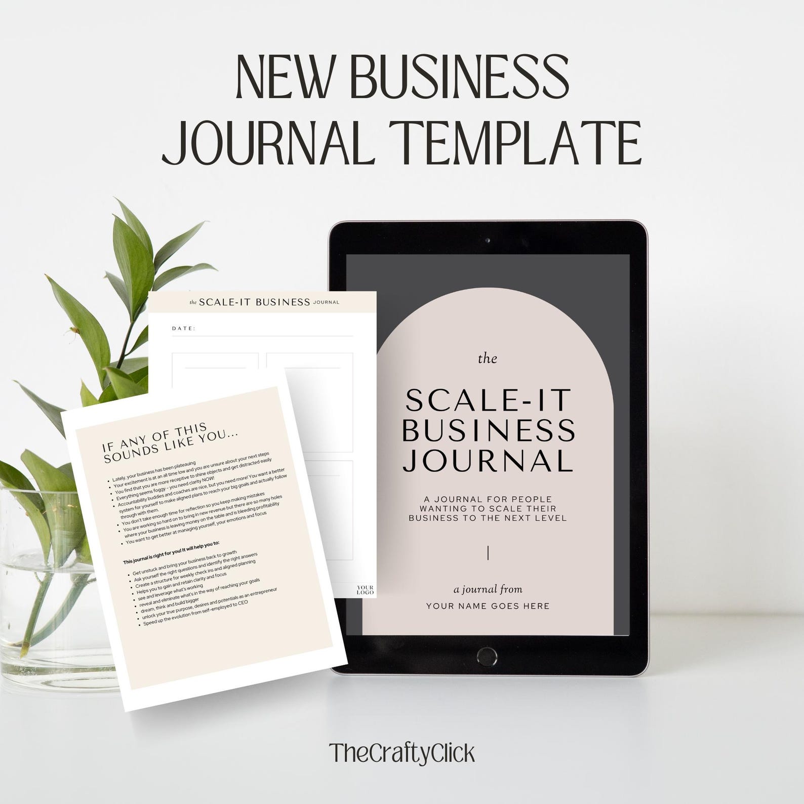 The Scale-it Business Journal Template, Editable Template, Digital ...