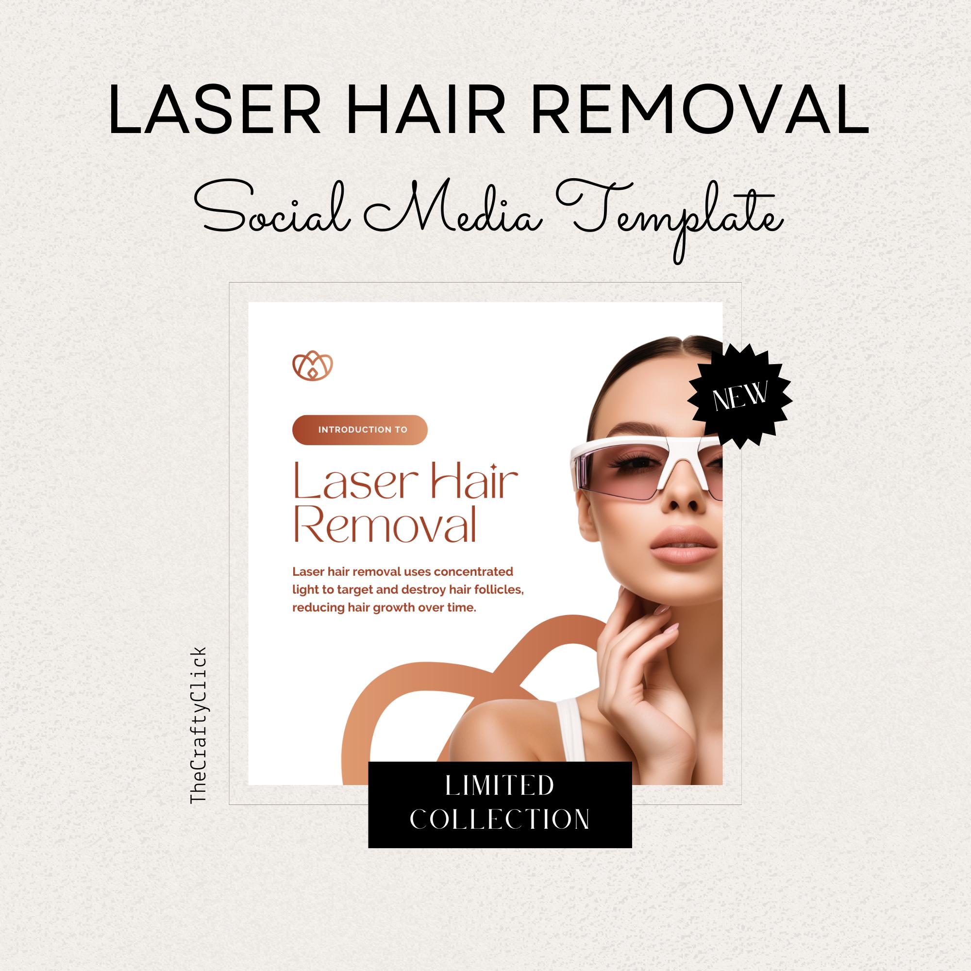 Laser Hair Removal Social Media Posts, Customizable Templates for Salon ...