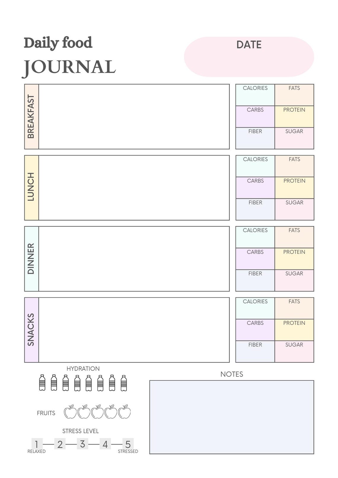 Digital Fitness Planner, Printable Workout and Diet Tracker, Get ...