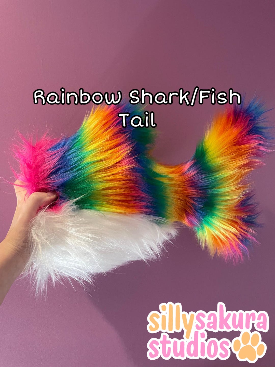 HQ Premade Rainbow Shark/fish Fursuit Tail - Etsy