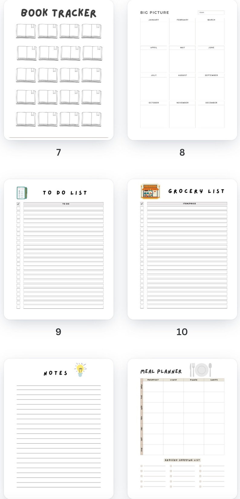 2024-2025 Planner Printable PDF Budget Template Cleaning Template ...