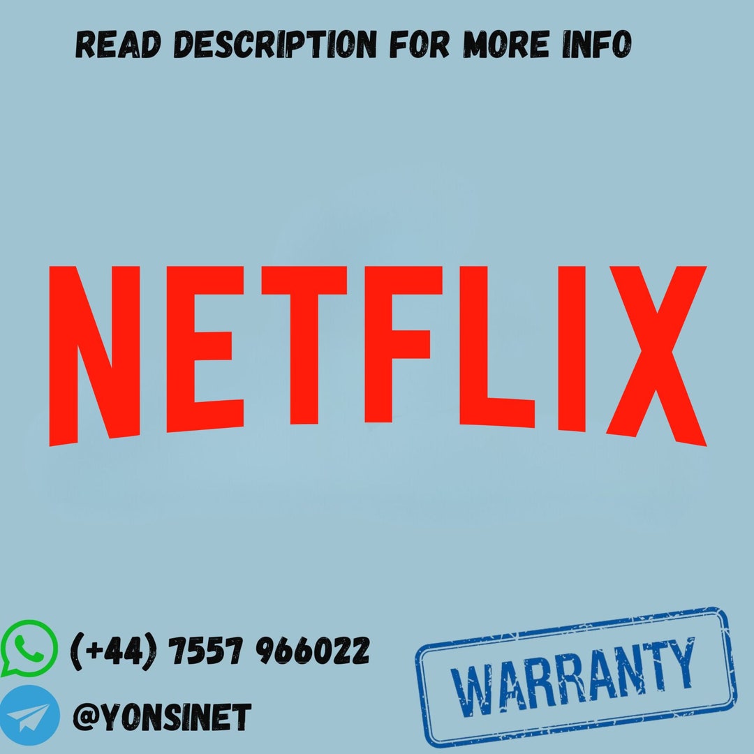 Premium Netflix Account 1 Year Best Quality - Etsy